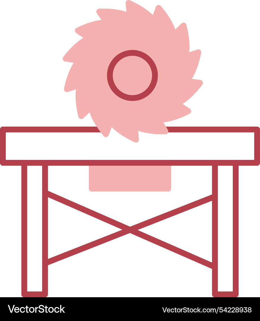 Circular Saw Line Fill Icon Royalty Free Vector Image