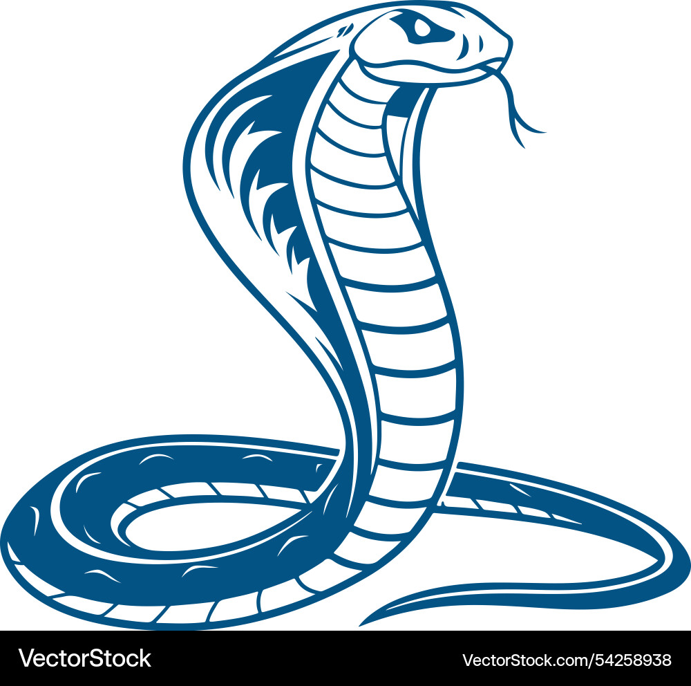Elegant black silhouette snake design Royalty Free Vector