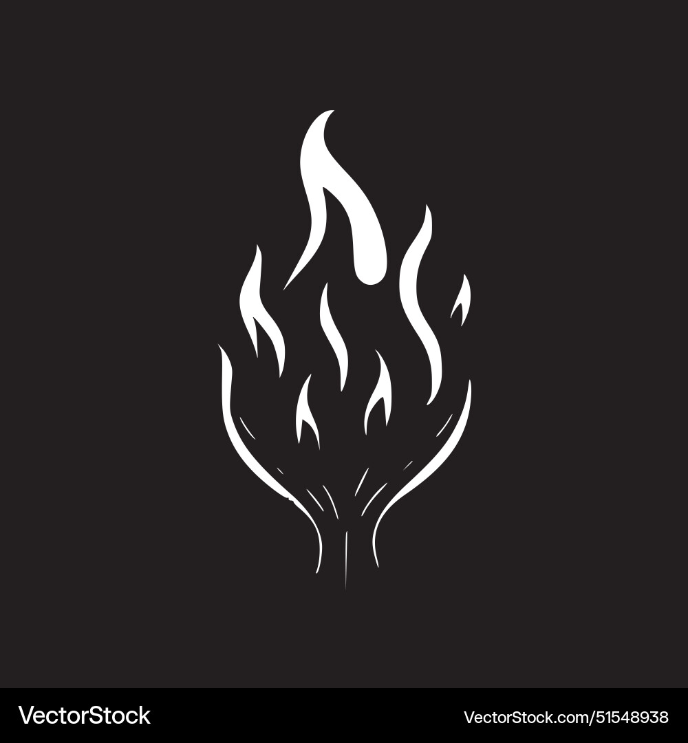 Fire - minimalist and simple silhouette Royalty Free Vector