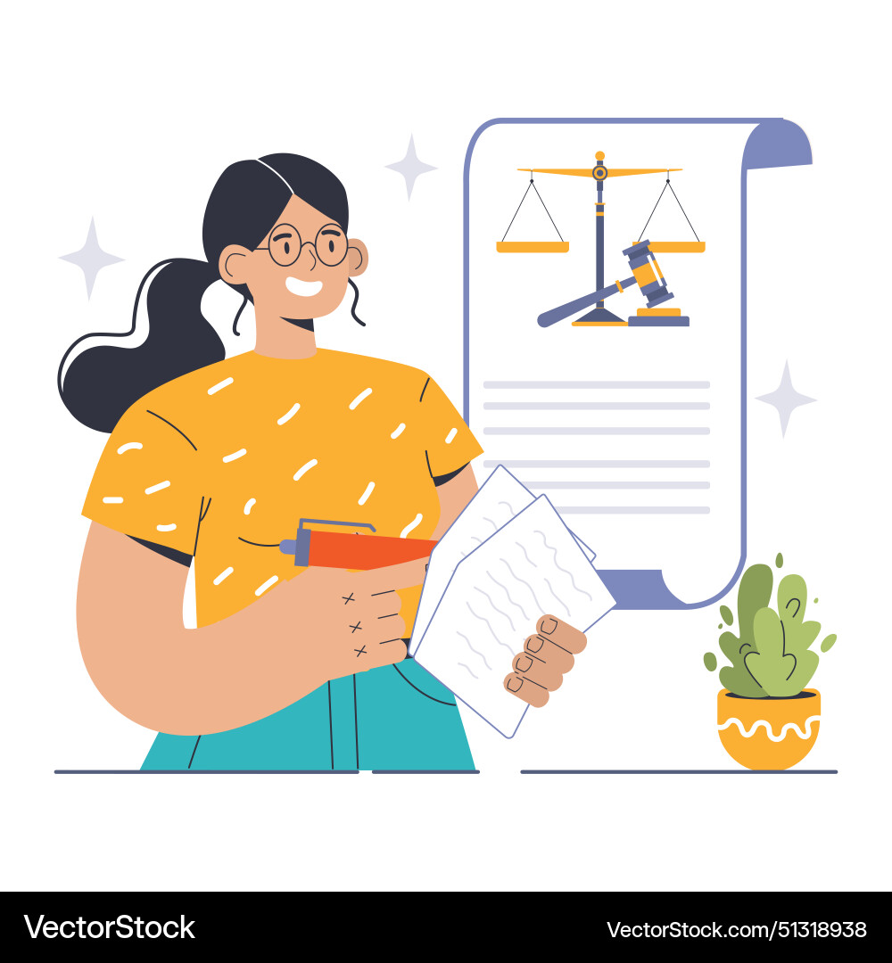 Forensic audit concept flat Royalty Free Vector Image