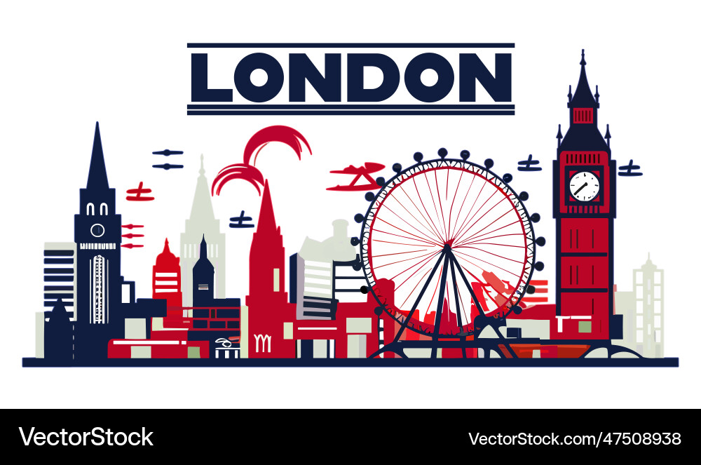 London skyline Royalty Free Vector Image - VectorStock