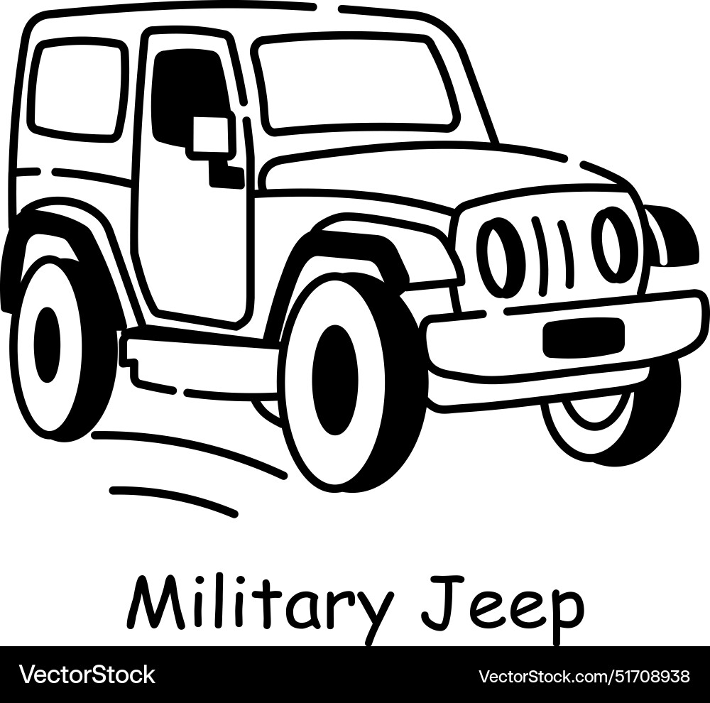 Military jeep Royalty Free Vector Image - VectorStock