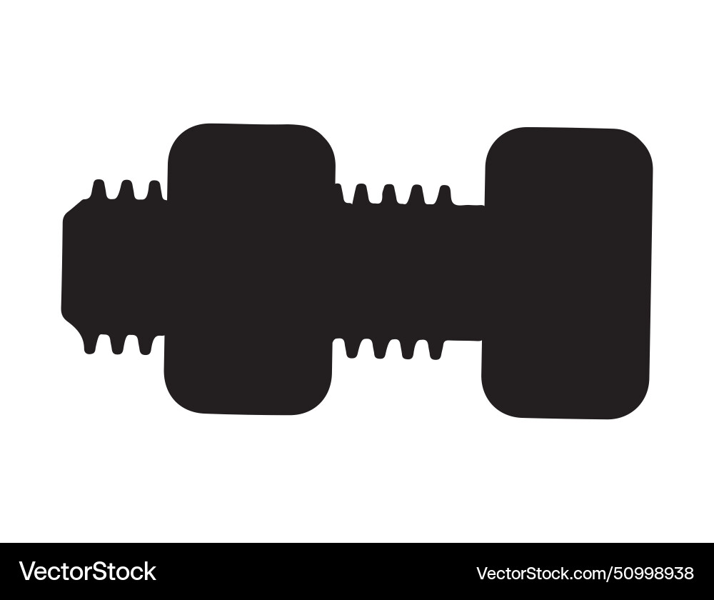 Nut bolt silhouette art Royalty Free Vector Image