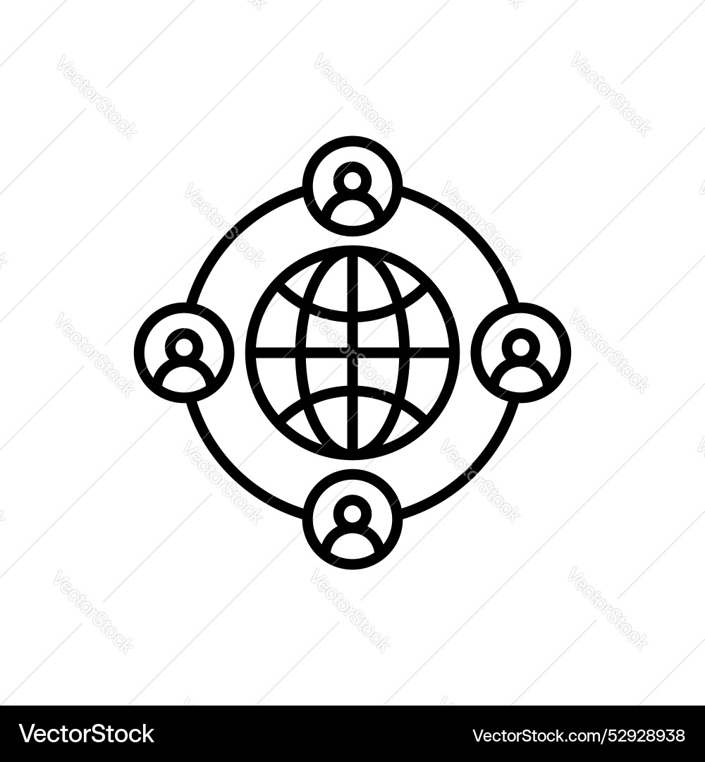 Outsourcing icon Royalty Free Vector Image - VectorStock