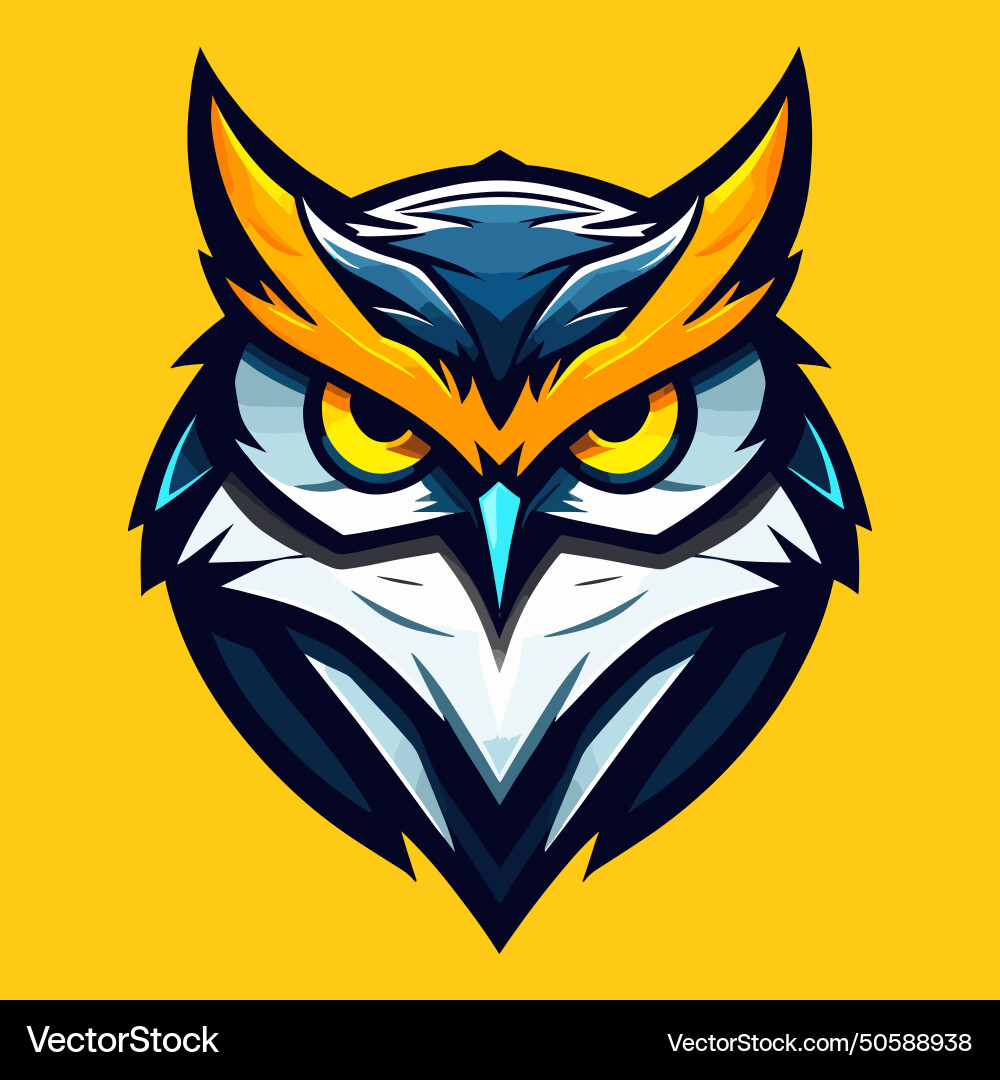 Owl mascot logo for gaming Royalty Free Vector Image