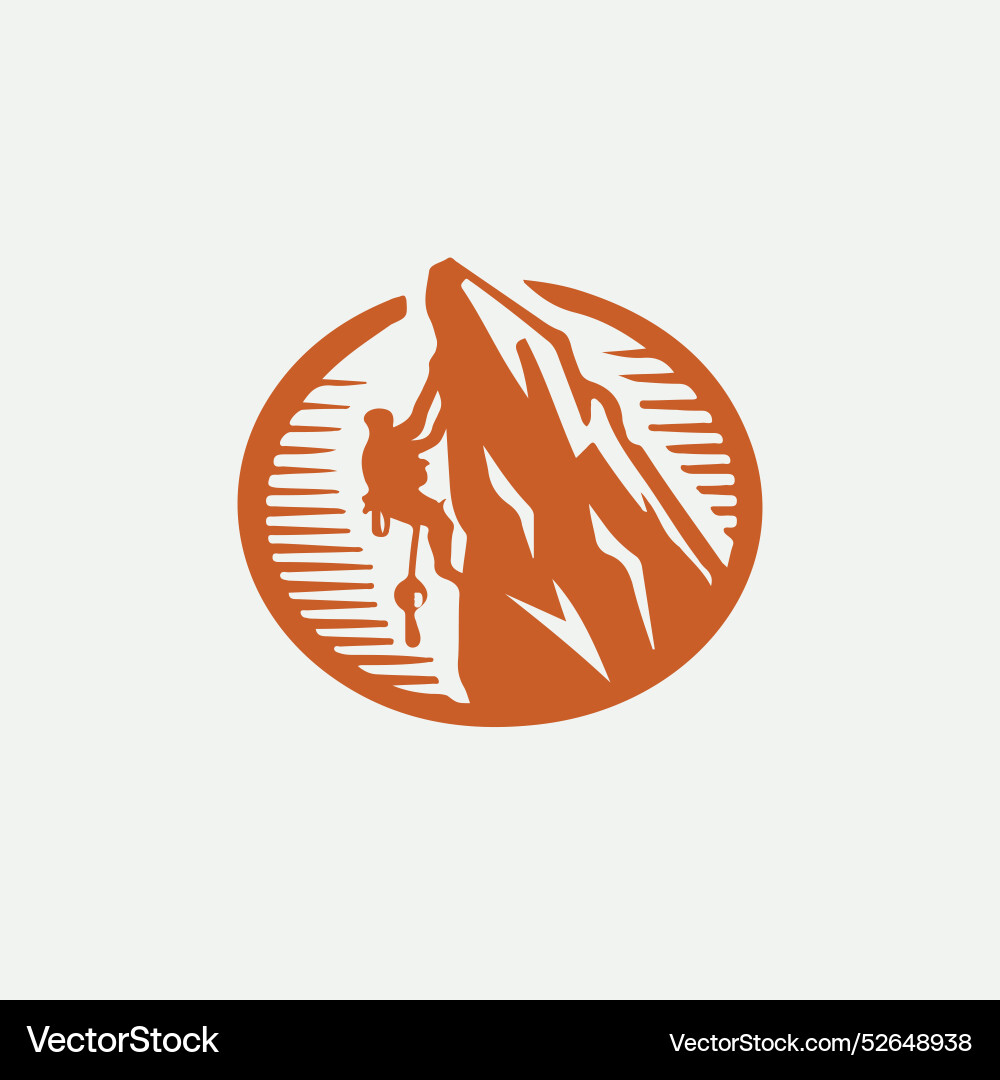 Rock climbing logo Royalty Free Vector Image - VectorStock