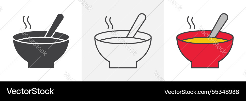 Soup icons pack for website designs Royalty Free Vector