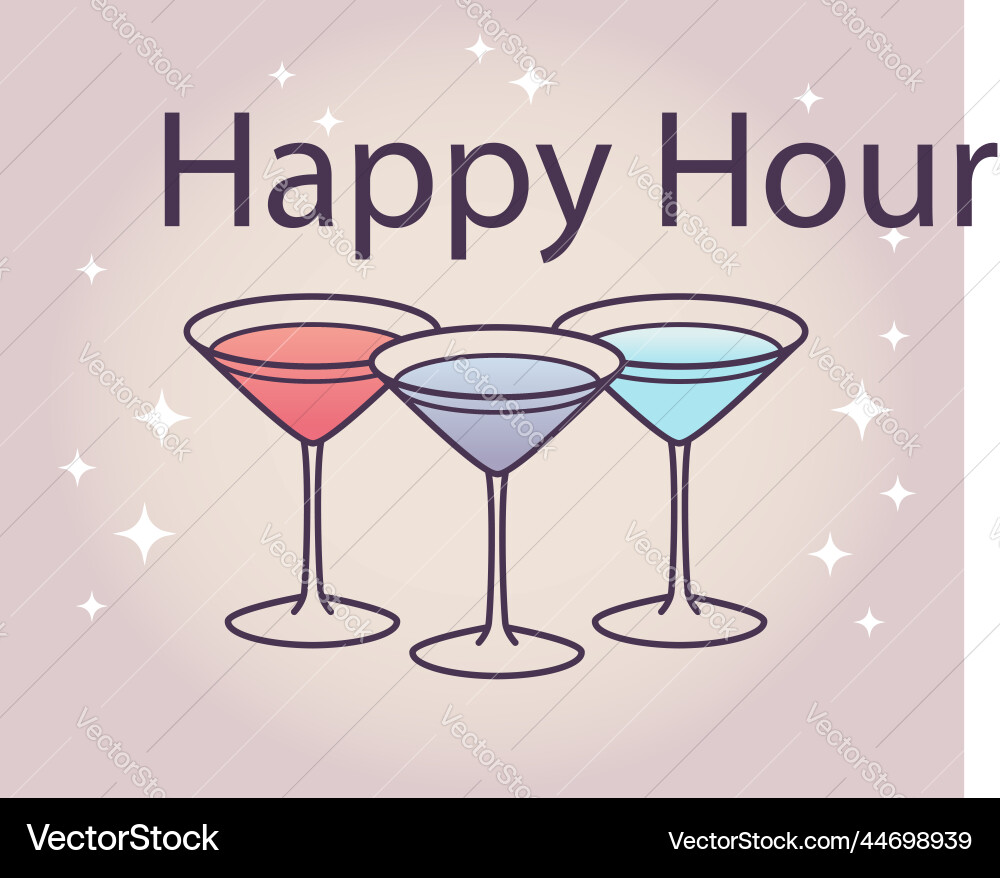 Cosmopolitan glass outline cocktails icon Vector Image