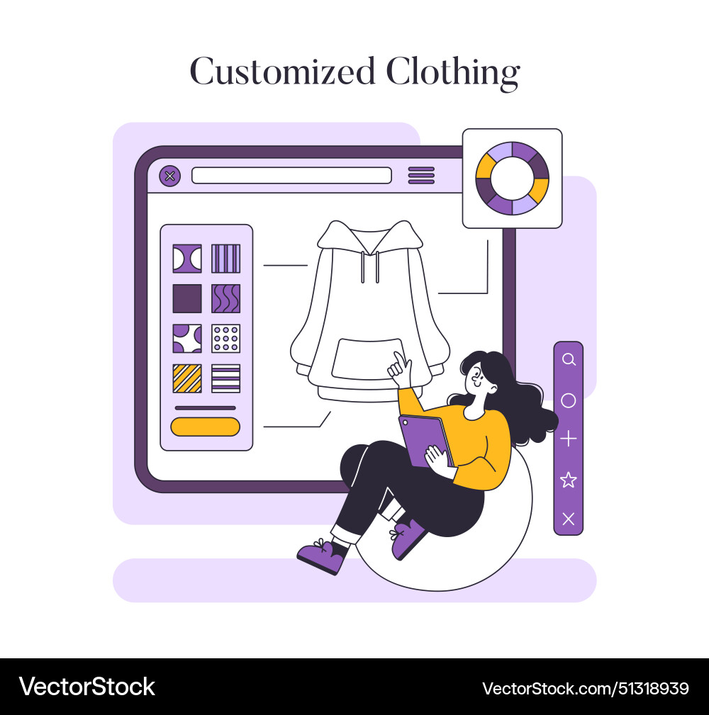 Fashion tech flat Royalty Free Vector Image - VectorStock