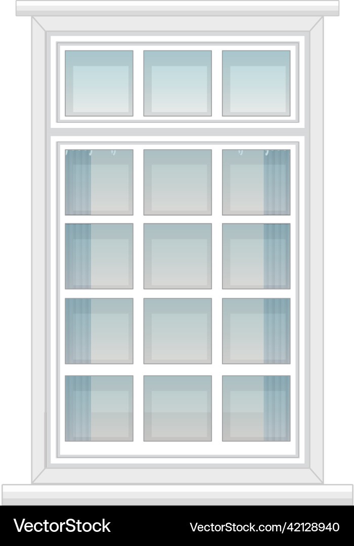 A window for apartment building or house facade Vector Image