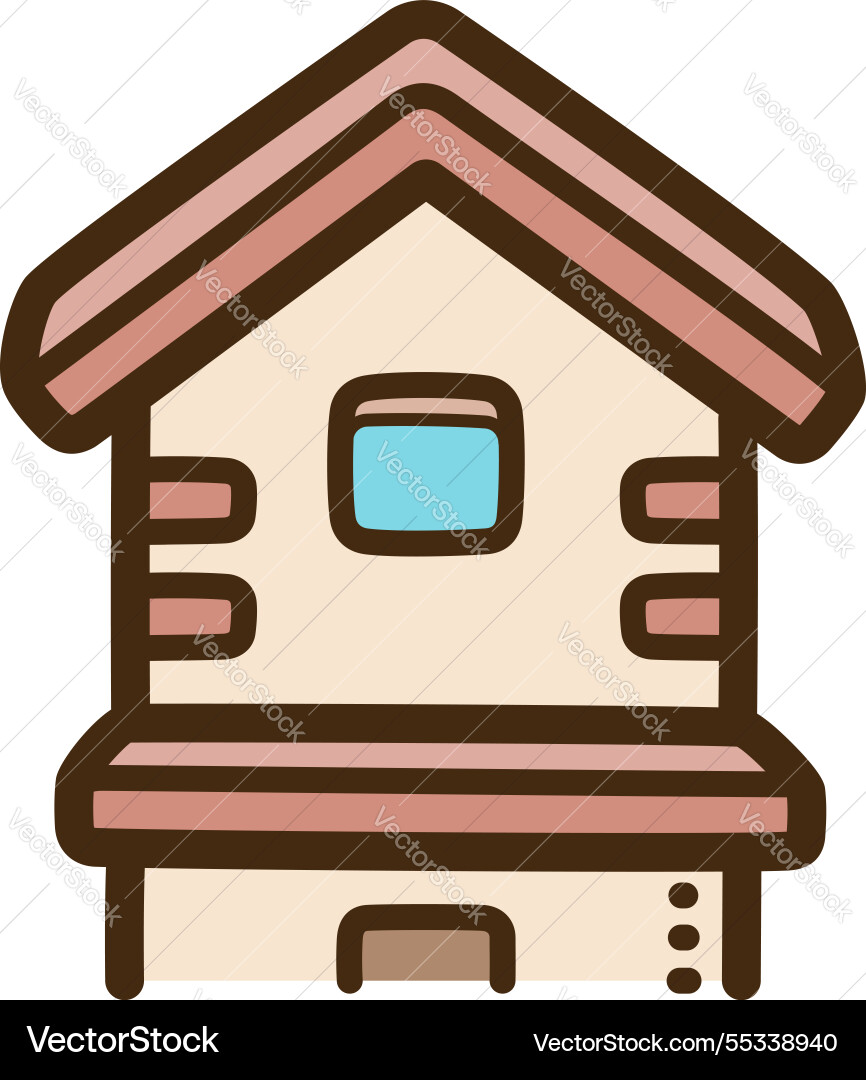 Attic - home and interior doodle art Royalty Free Vector