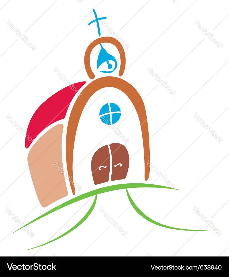 Church drawing Royalty Free Vector Image - VectorStock