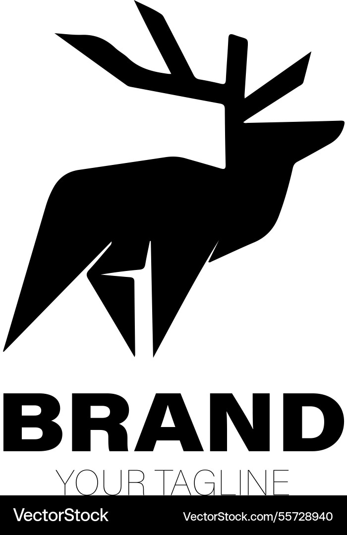 Elk logo design brand Royalty Free Vector Image
