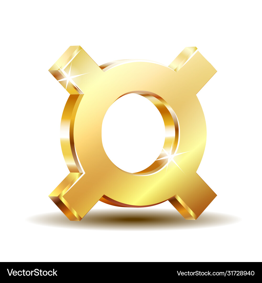 Gold Currency Symbol - Isolated Royalty Free Vector Image