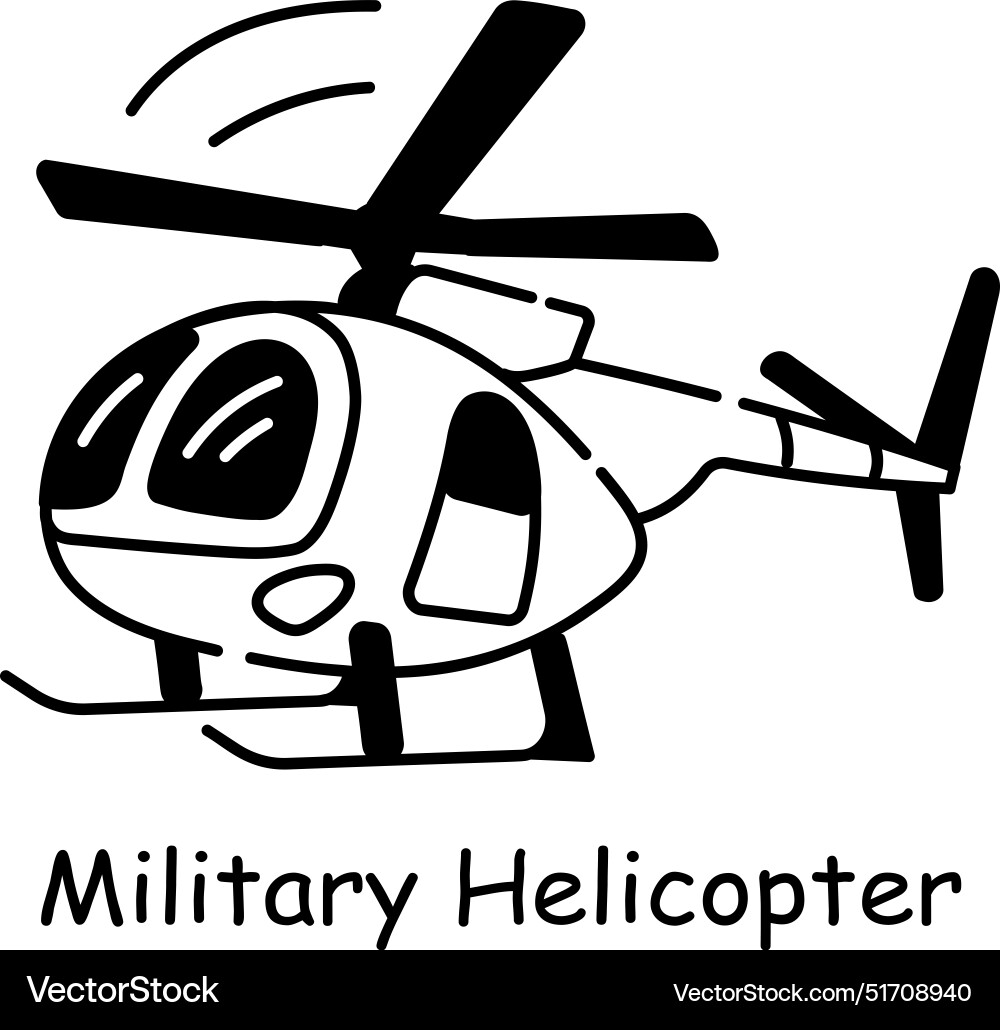 Military helicopter Royalty Free Vector Image - VectorStock