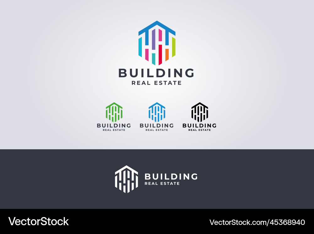 Modern Real Estate Logo Concept Royalty Free Vector Image
