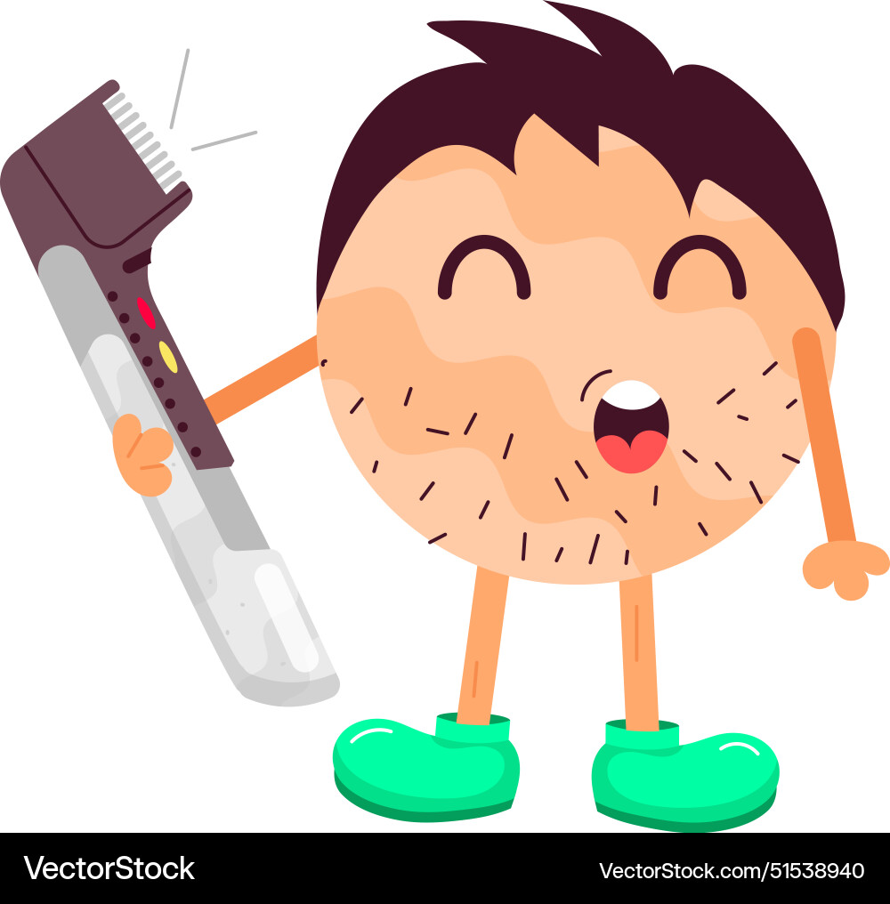 Self grooming flat stickers Royalty Free Vector Image