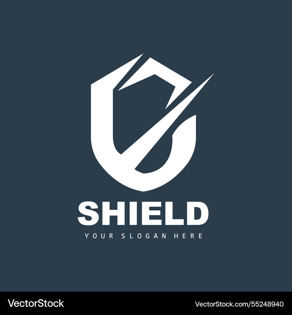 Shield logo safe and strong security design Vector Image