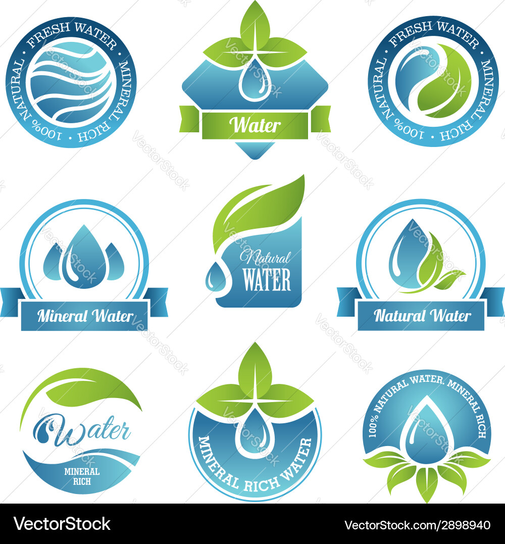 Water set2 Royalty Free Vector Image - VectorStock