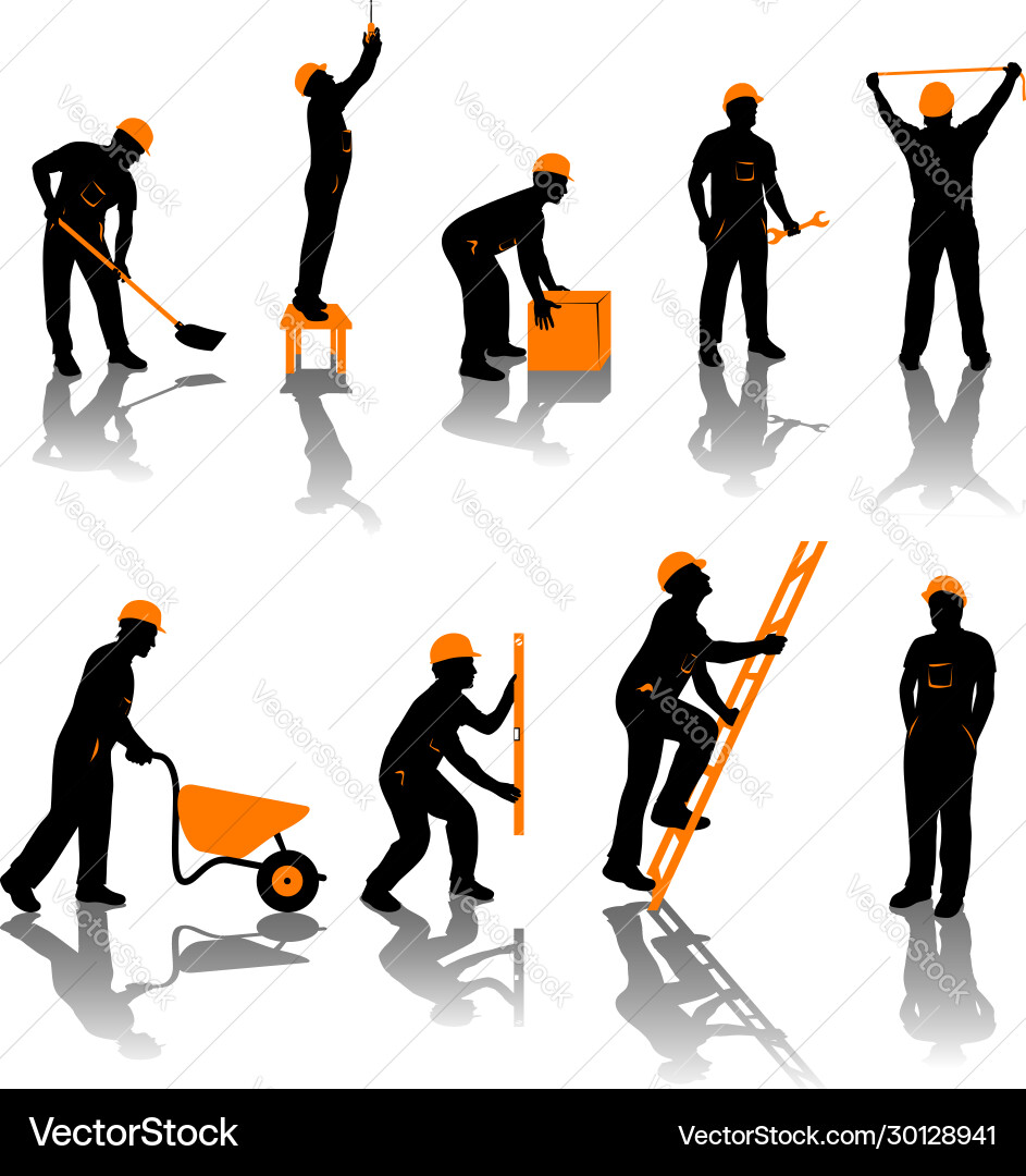 Builders Royalty Free Vector Image - VectorStock