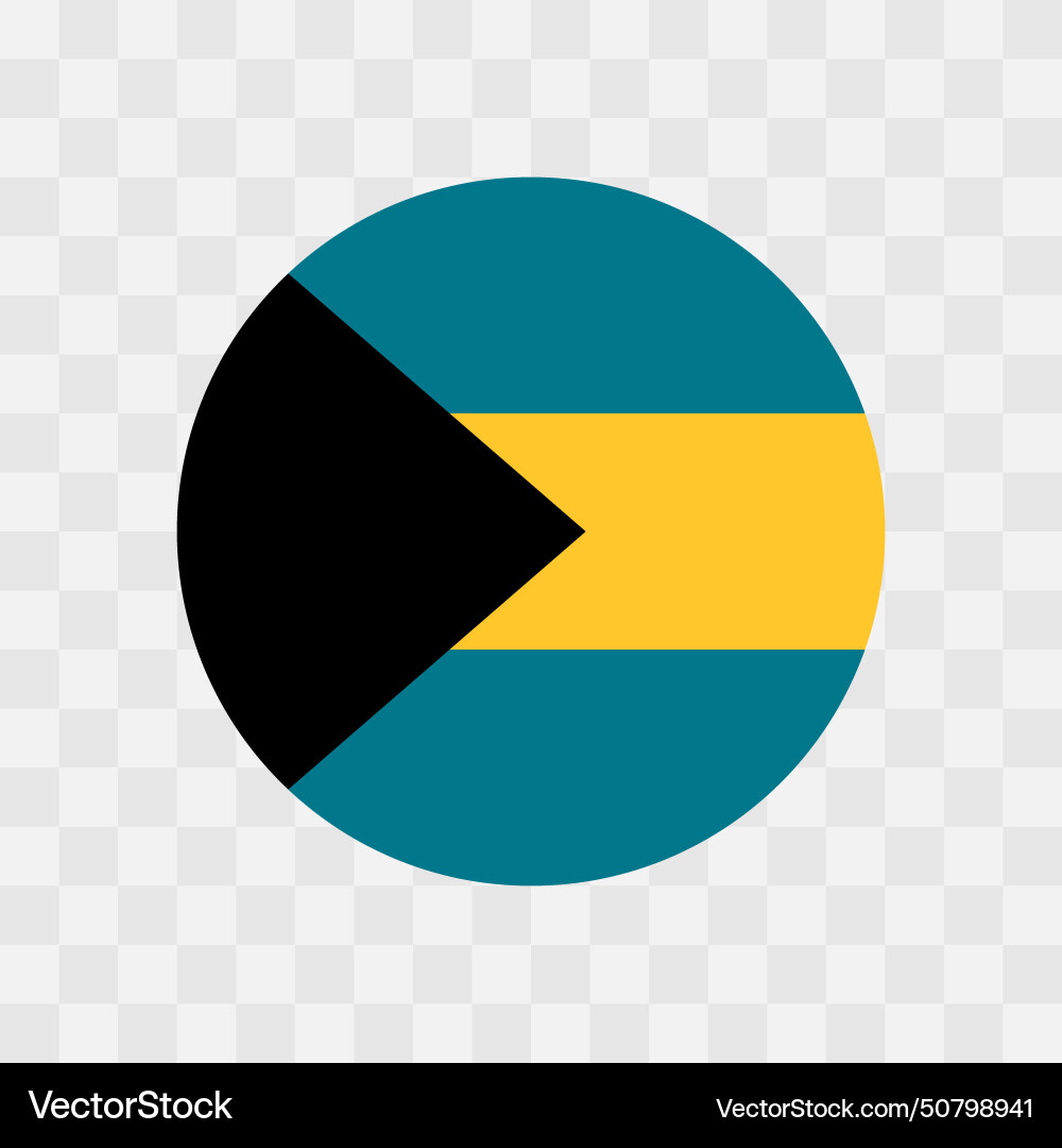 Circle flag of bahamas Royalty Free Vector Image
