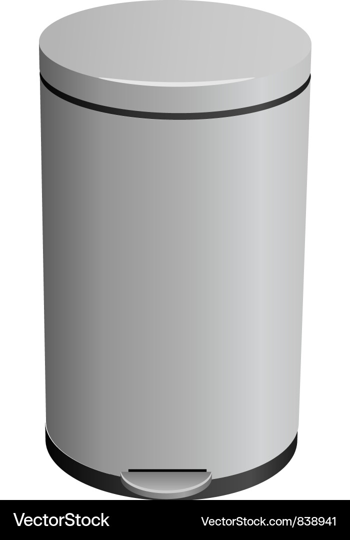 Closed trash can Royalty Free Vector Image - VectorStock