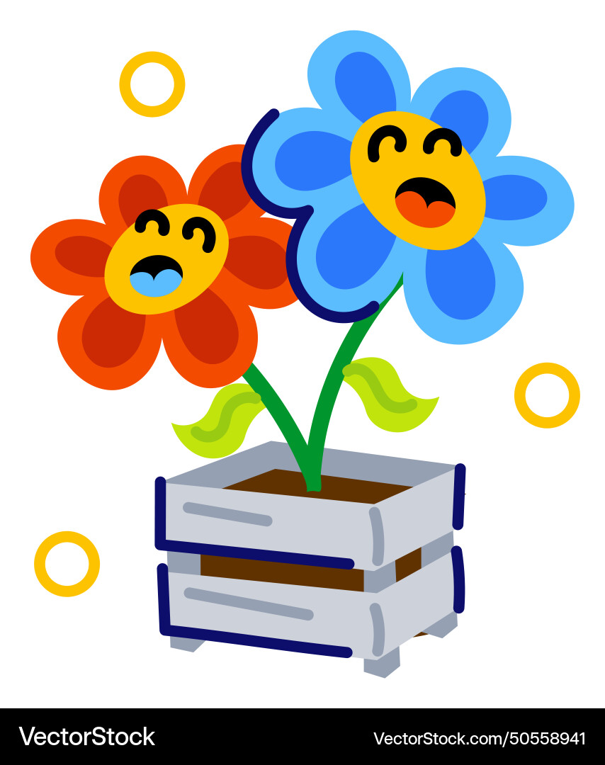 Flower bed Royalty Free Vector Image - VectorStock