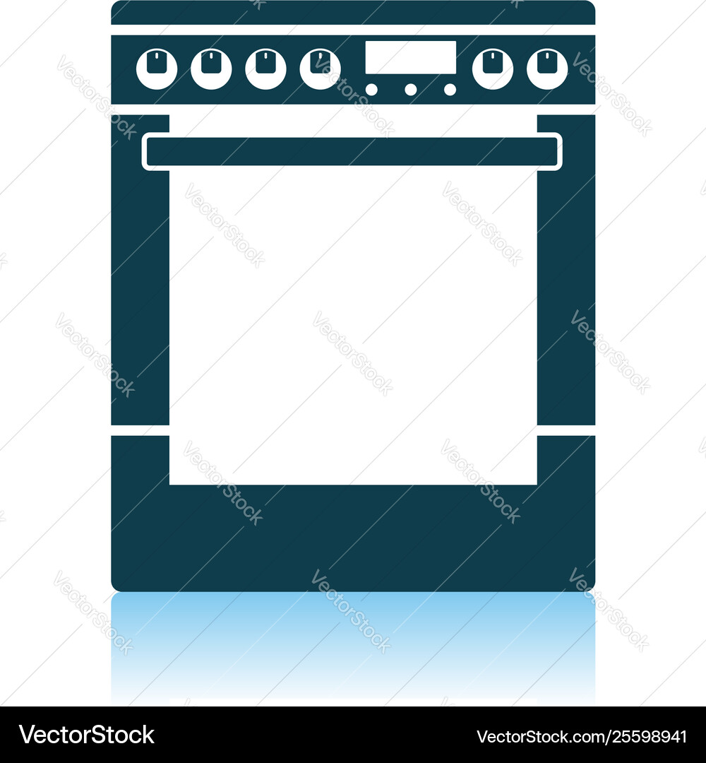 Kitchen main stove unit icon Royalty Free Vector Image