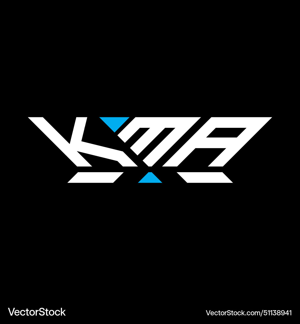 Kma letter logo design kma simple and modern logo Vector Image