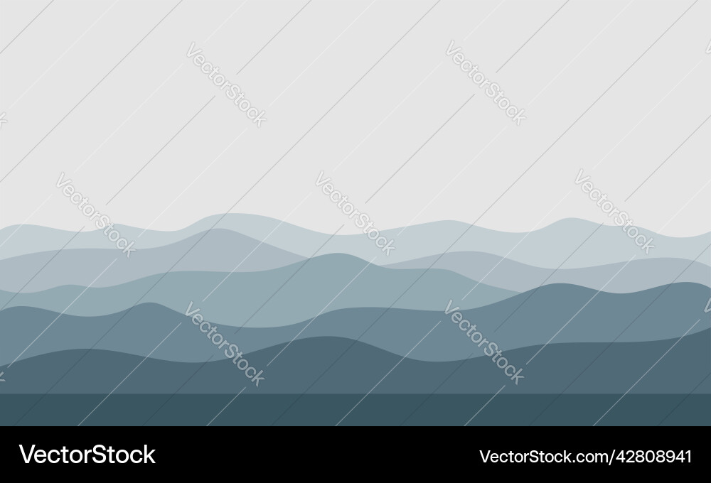 Mountain Blue Landscape Royalty Free Vector Image