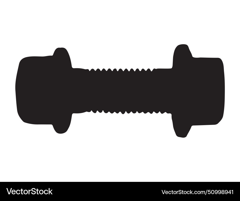 Nut bolt silhouette art Royalty Free Vector Image