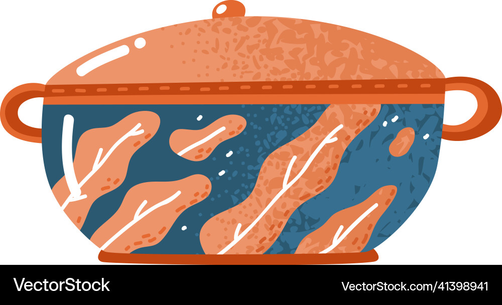 Scandinavian Ceramic Pot Royalty Free Vector Image