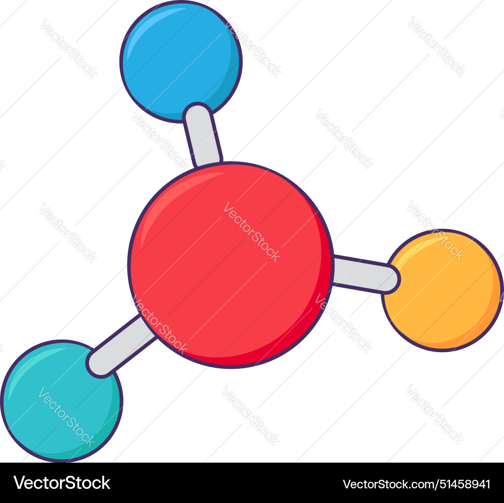 Structure of simple molecule medicine icon Vector Image