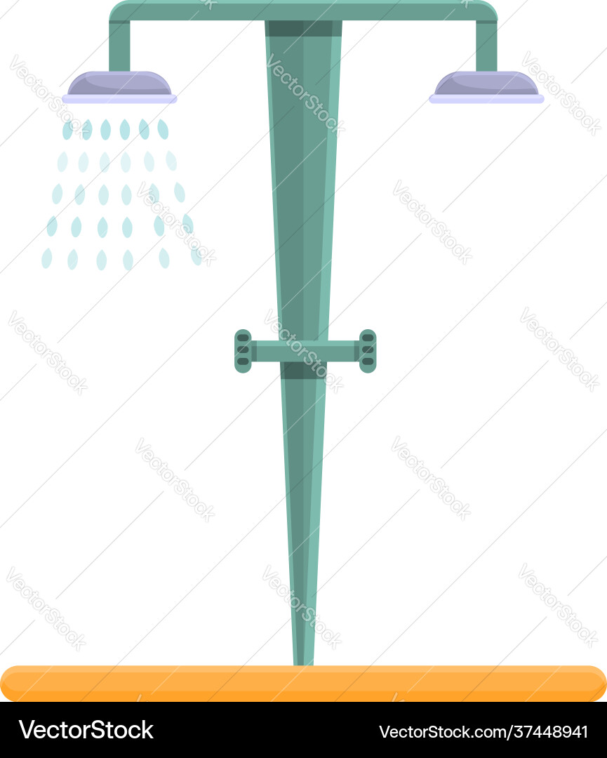 Wasserpark Dusche Ikone Cartoon Stil Lizenzfreier Vektor