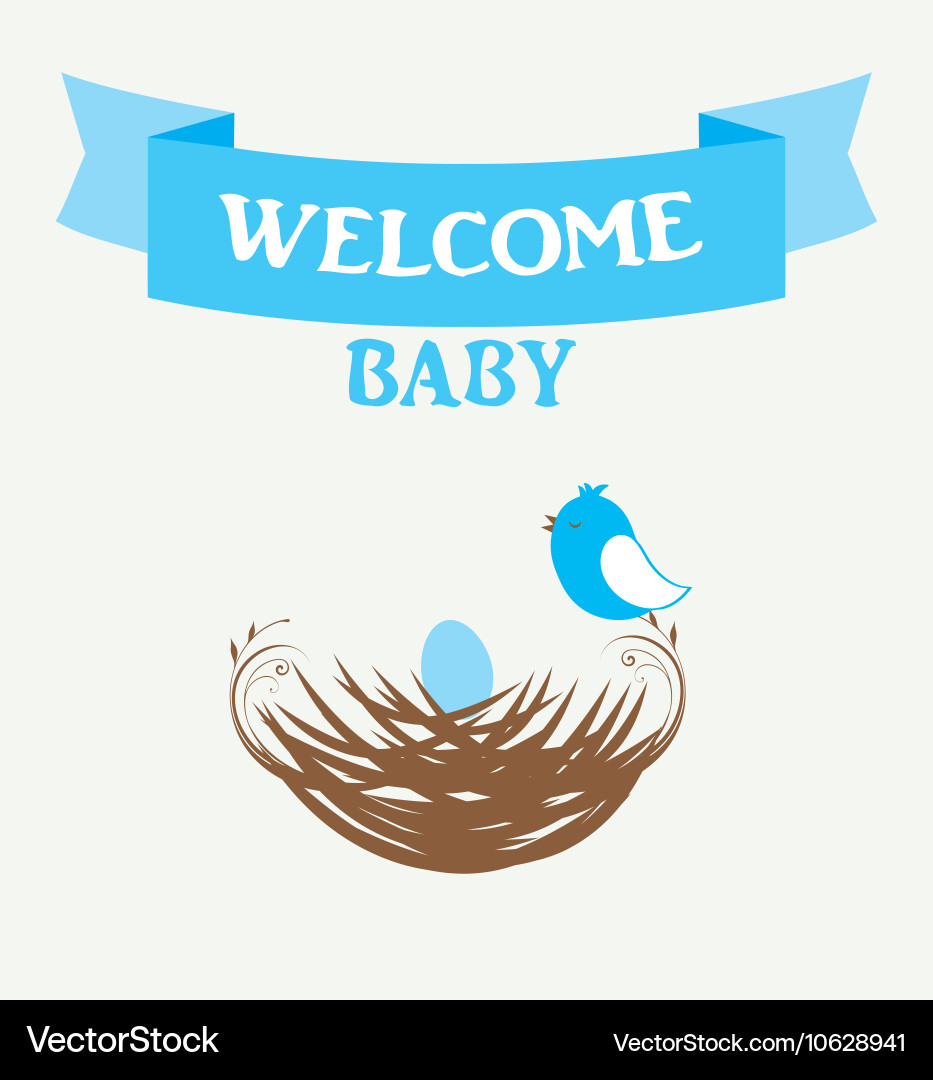 Welcome baby Royalty Free Vector Image - VectorStock