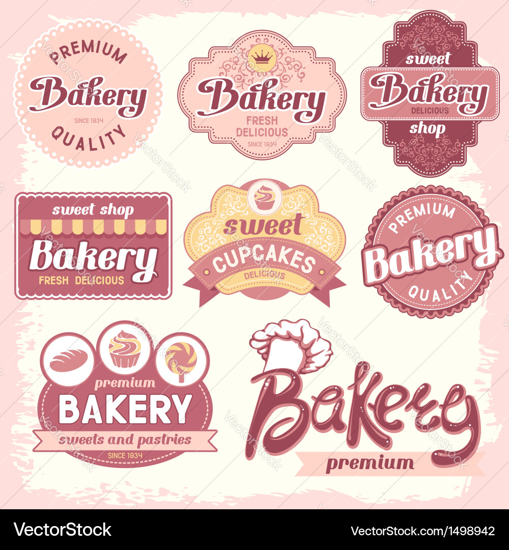 Bakery label Royalty Free Vector Image - VectorStock