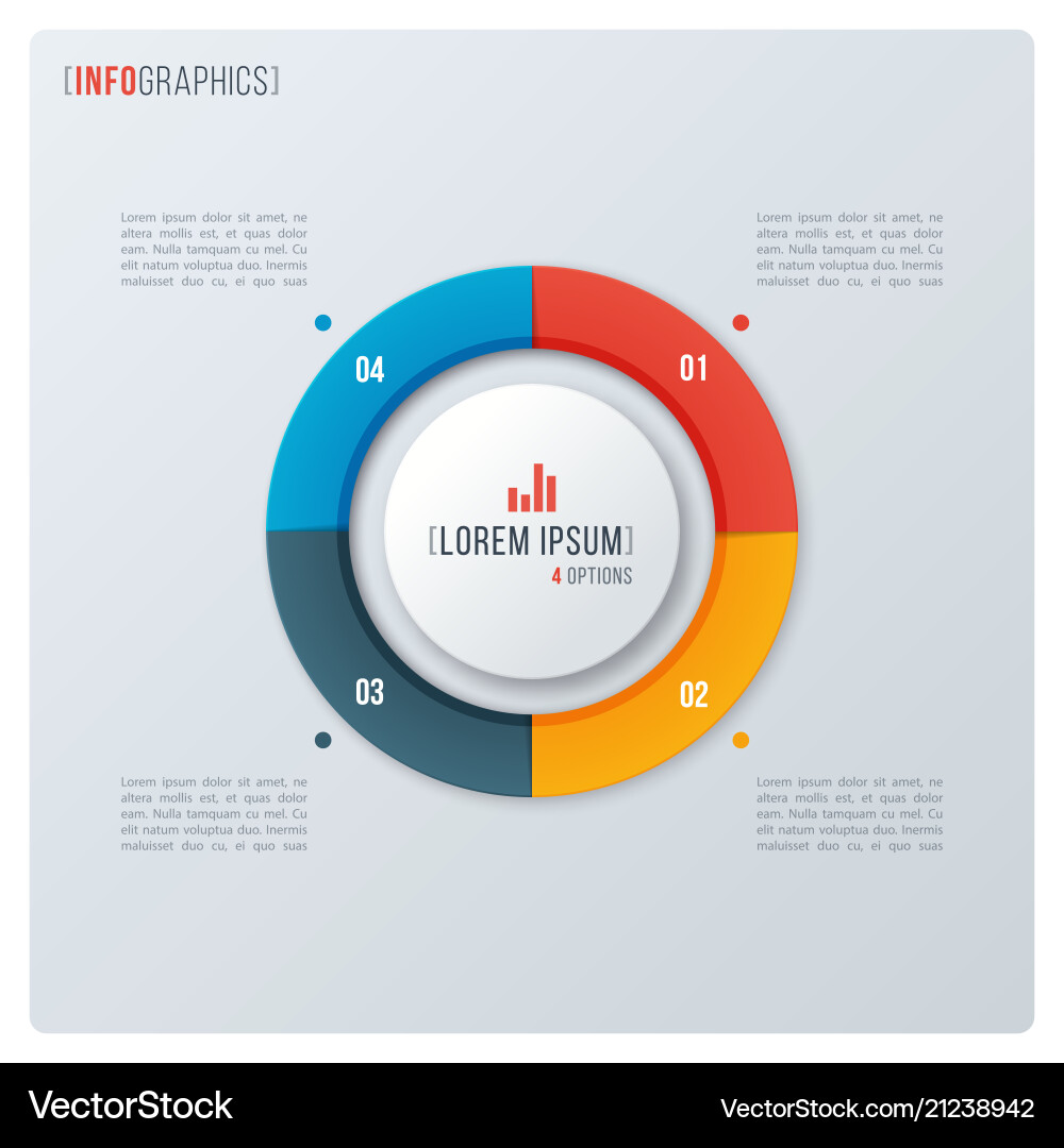 Donut Chart Infographic - Data Visualization Vector Image