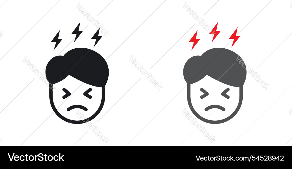 Headache icon Royalty Free Vector Image - VectorStock