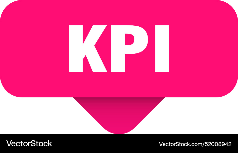 Kpi sticker sign on transparent background Vector Image