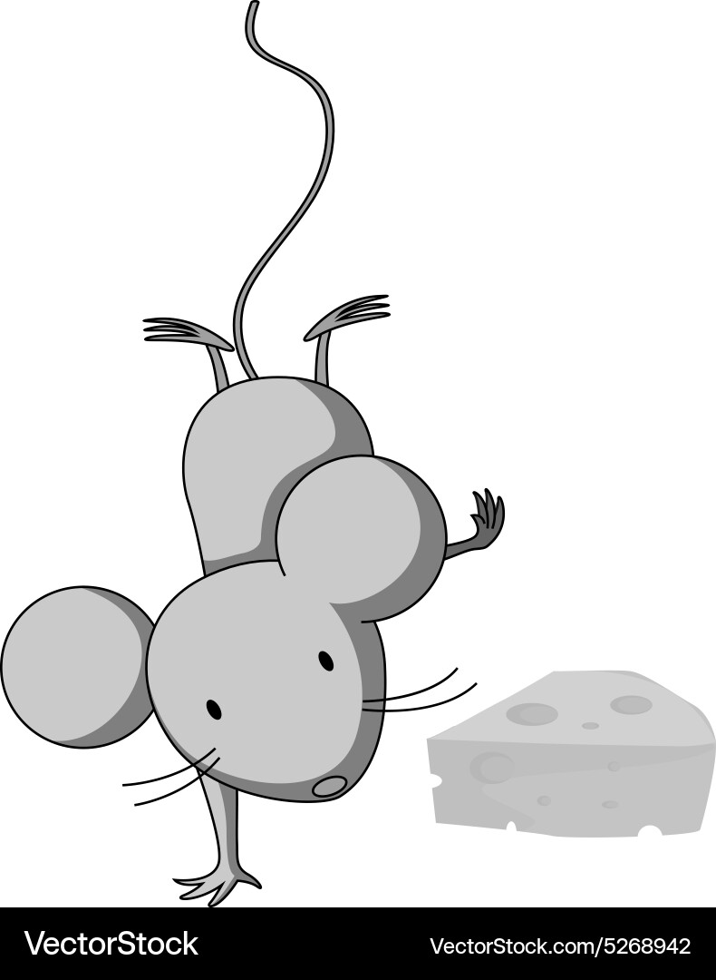 Mouse and cheese Royalty Free Vector Image - VectorStock