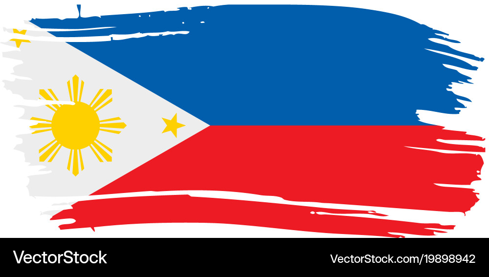 Philippines flag Royalty Free Vector Image - VectorStock
