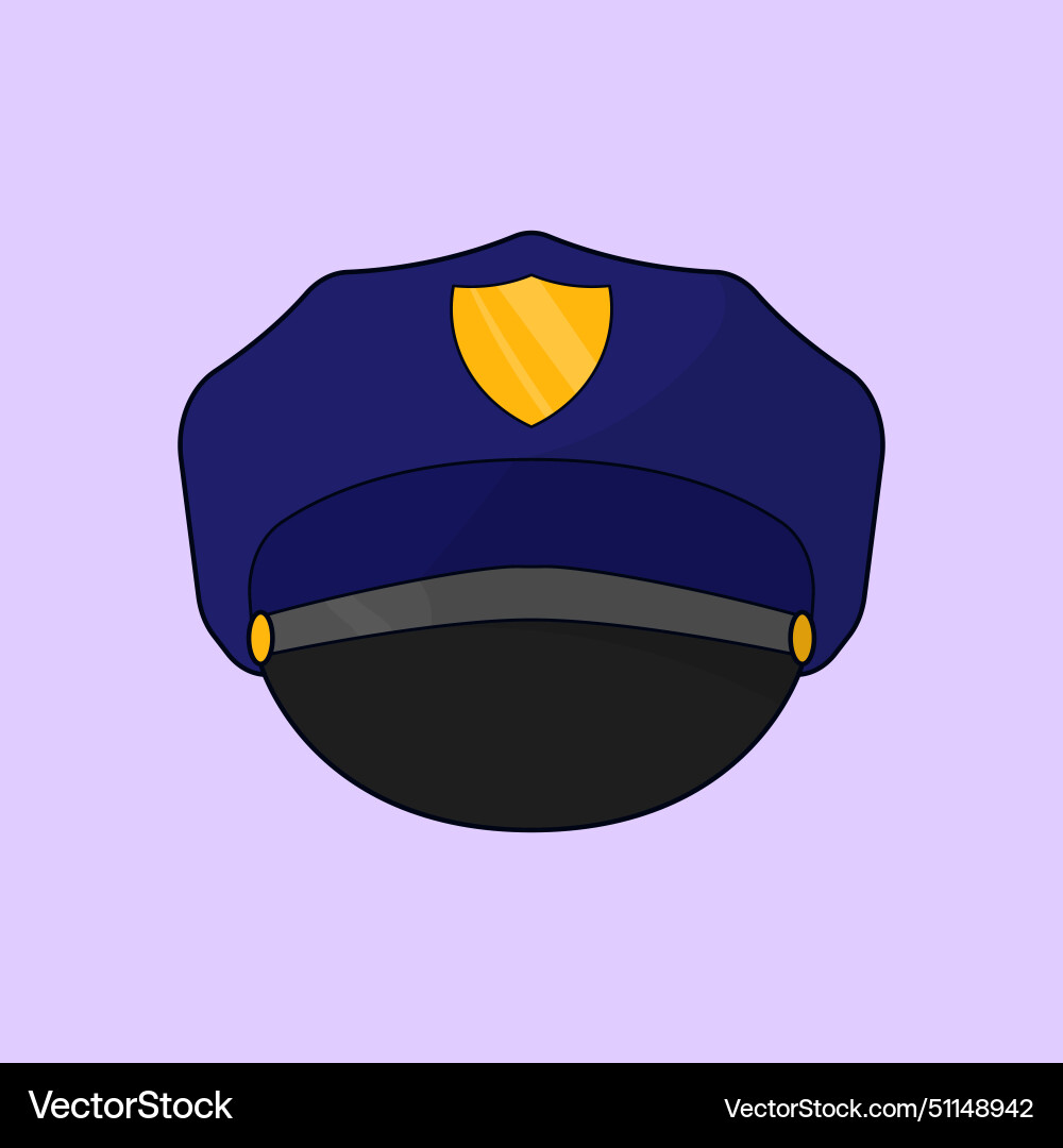 Police cap icon hat Royalty Free Vector Image - VectorStock