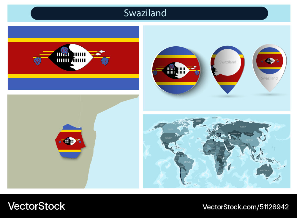 Political infographics made from maps and flags Vector Image