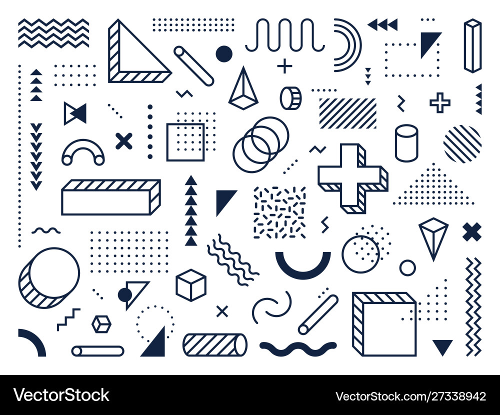 Retro Geometric Shapes Royalty Free Vector Image