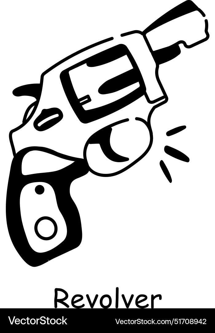 Revolver Royalty Free Vector Image - VectorStock