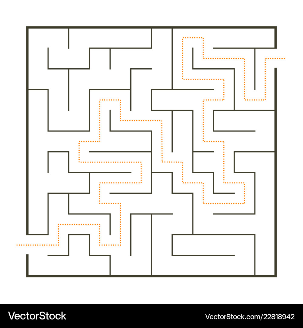 Simple maze Royalty Free Vector Image - VectorStock
