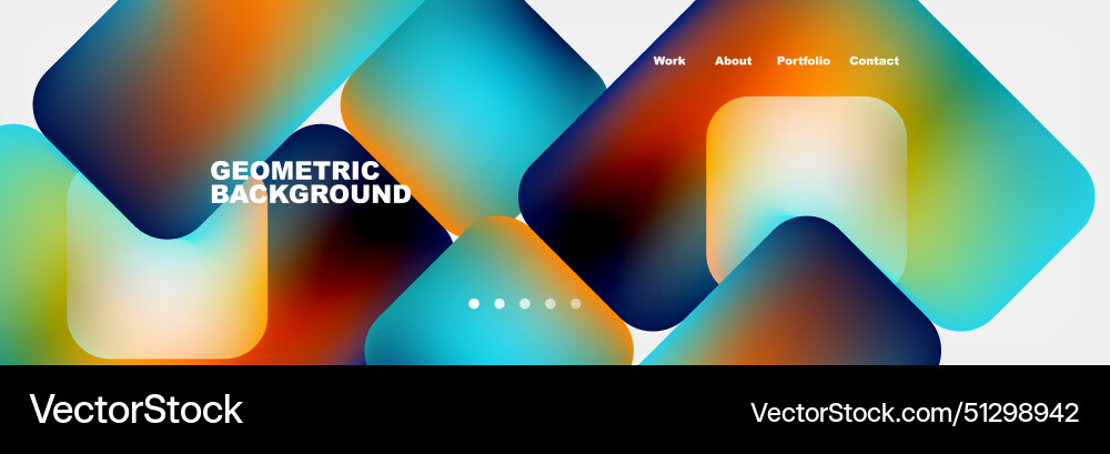 Square internet web page design template Vector Image