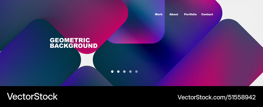 Square internet web page design template Vector Image