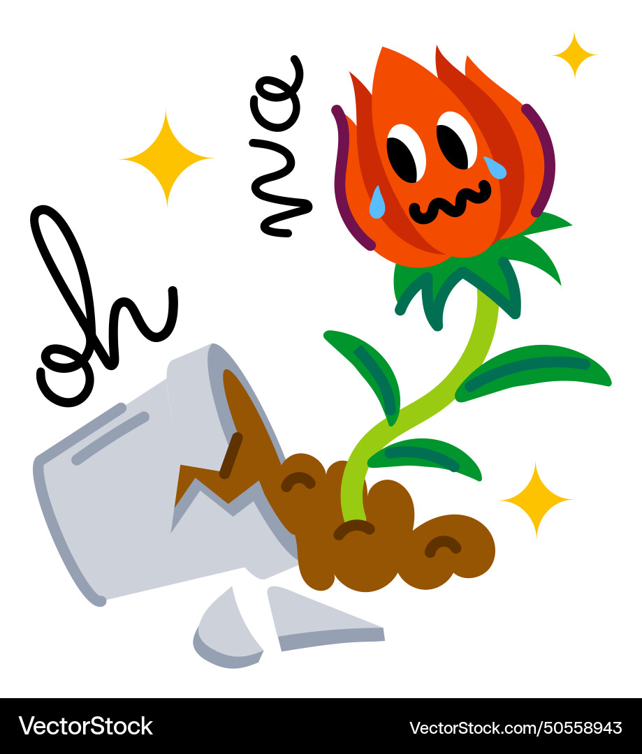 Broken plant Royalty Free Vector Image - VectorStock