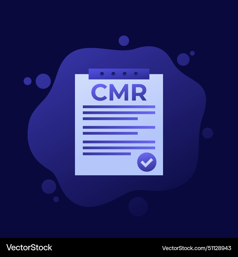 Cmr transport document icon design Royalty Free Vector Image